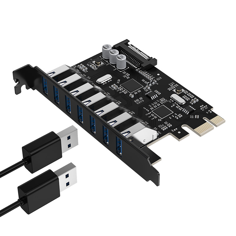 ORICO USB3.0 7-Port PCI-E Expansion Card with Dual Chip